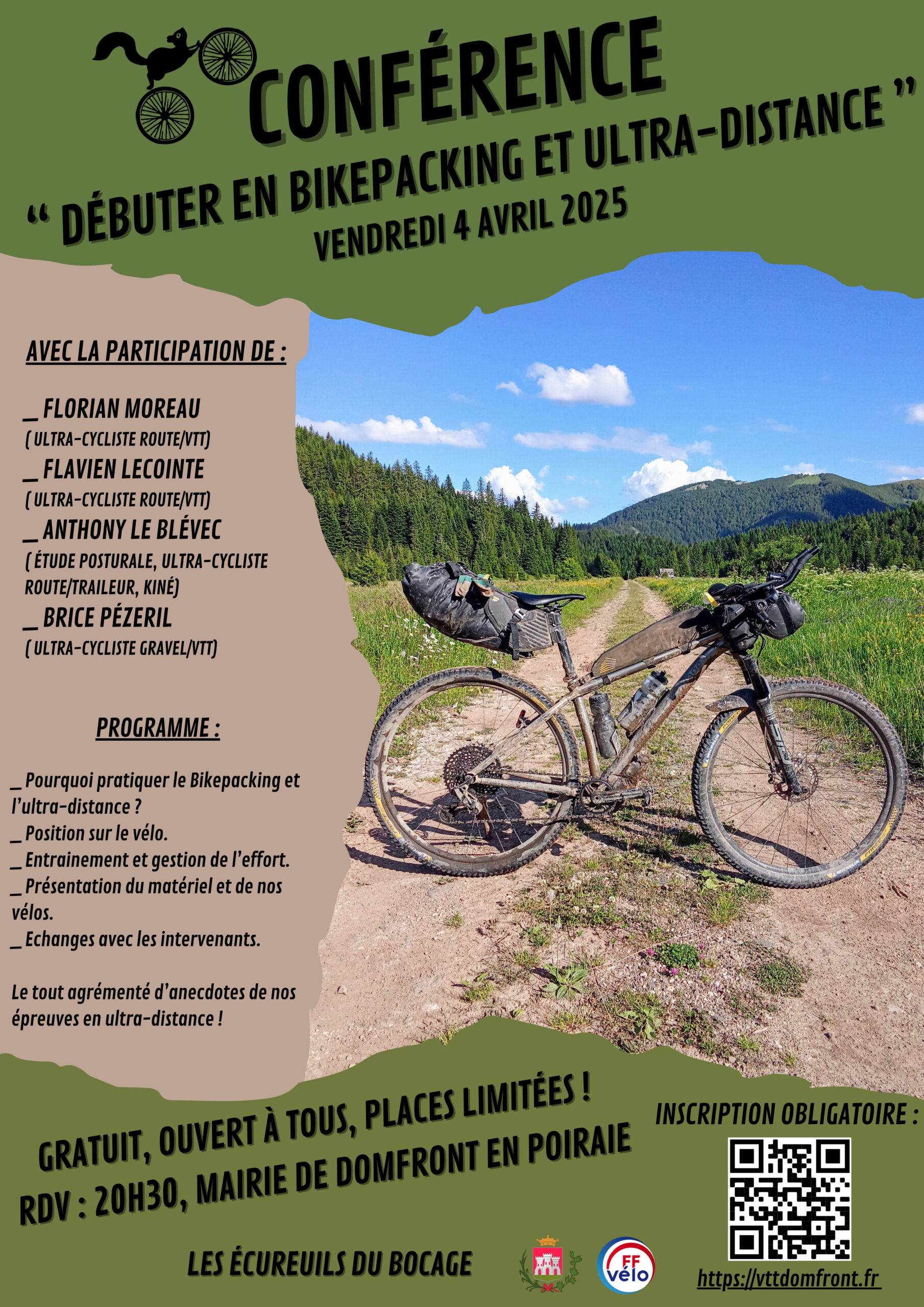 INSCRIPTION A LA CONFÉRENCE DÉBUTER EN BIKEPACKING ET ULTRA-DISTANCE LE ...